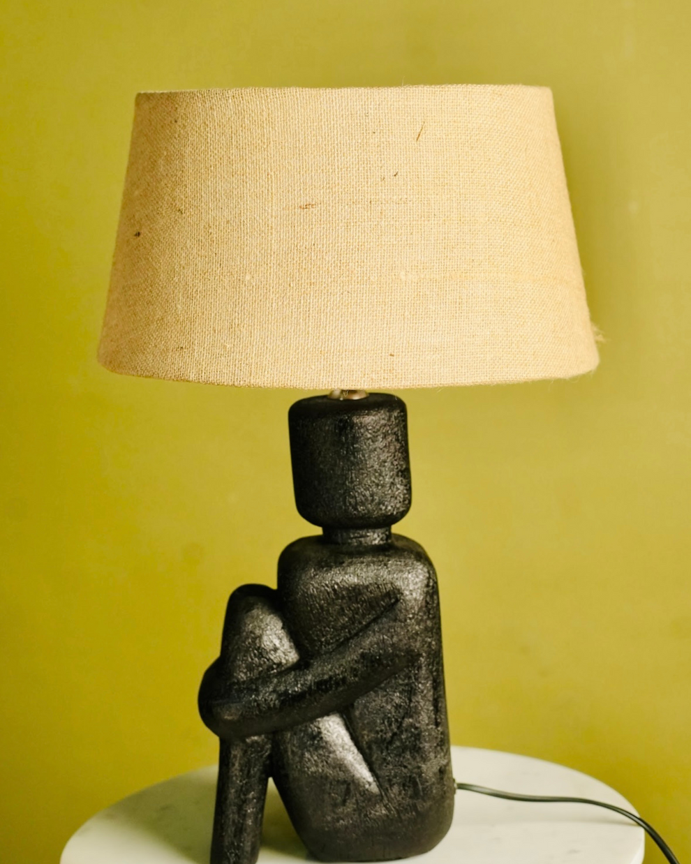 ‘Take A Seat’ Wooden Table Lamp – Cinco Livings